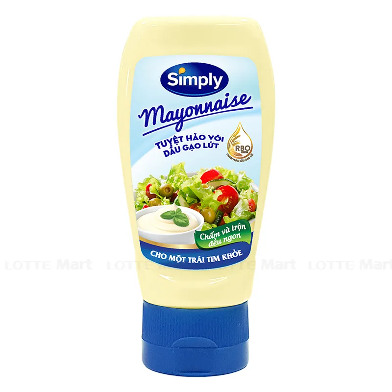 Sốt Mayonnaise Simply Đa Dụng (Chấm Và Trộn Đều Ngon) Chai 230G