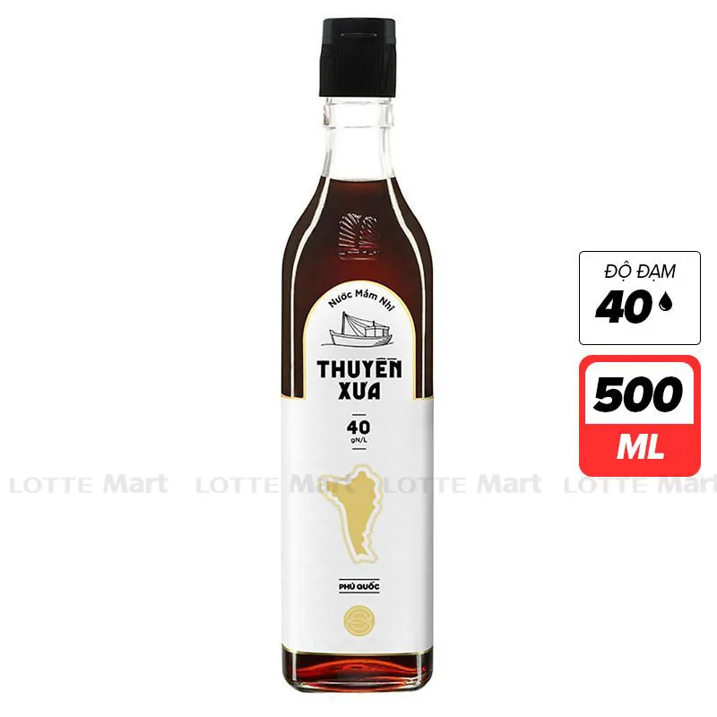 Nước Mắm Nhĩ Thuyền Xưa 40 Độ Đạm Chai 500ml