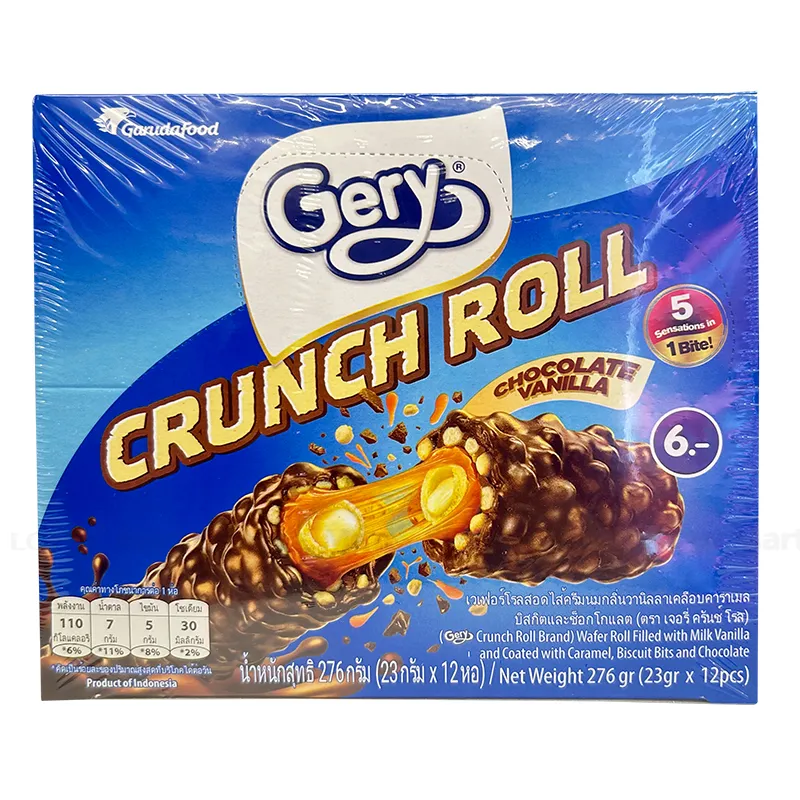 Bánh Cuộn Gery Chocolate Vanilla 276G