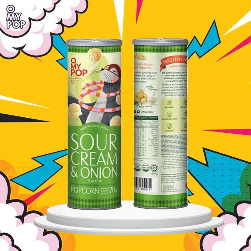 Snack Bắp Rang O My Pop Vị Hành Và Kem Chua 70g