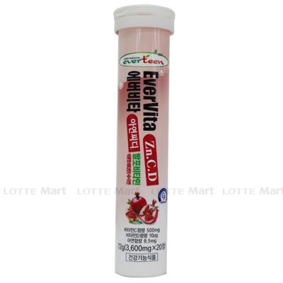Viên Sủi Bổ Sung Vitamin Evervita ZNCD Vị Lựu 20 Viên/Tuýp