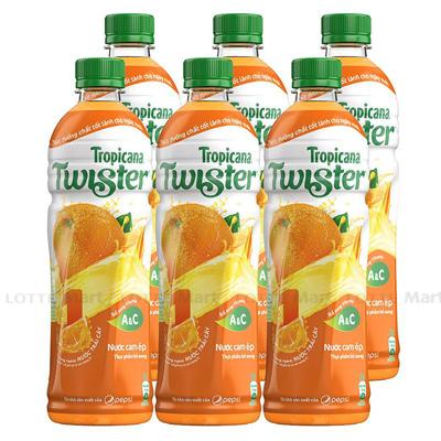 Lốc 6 Chai Nước Trái Cây Twister Vị Cam Chai 450ml/Chai