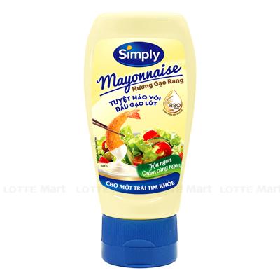 Sốt Mayonnaise Simply Hương Gạo Rang Chai 230G